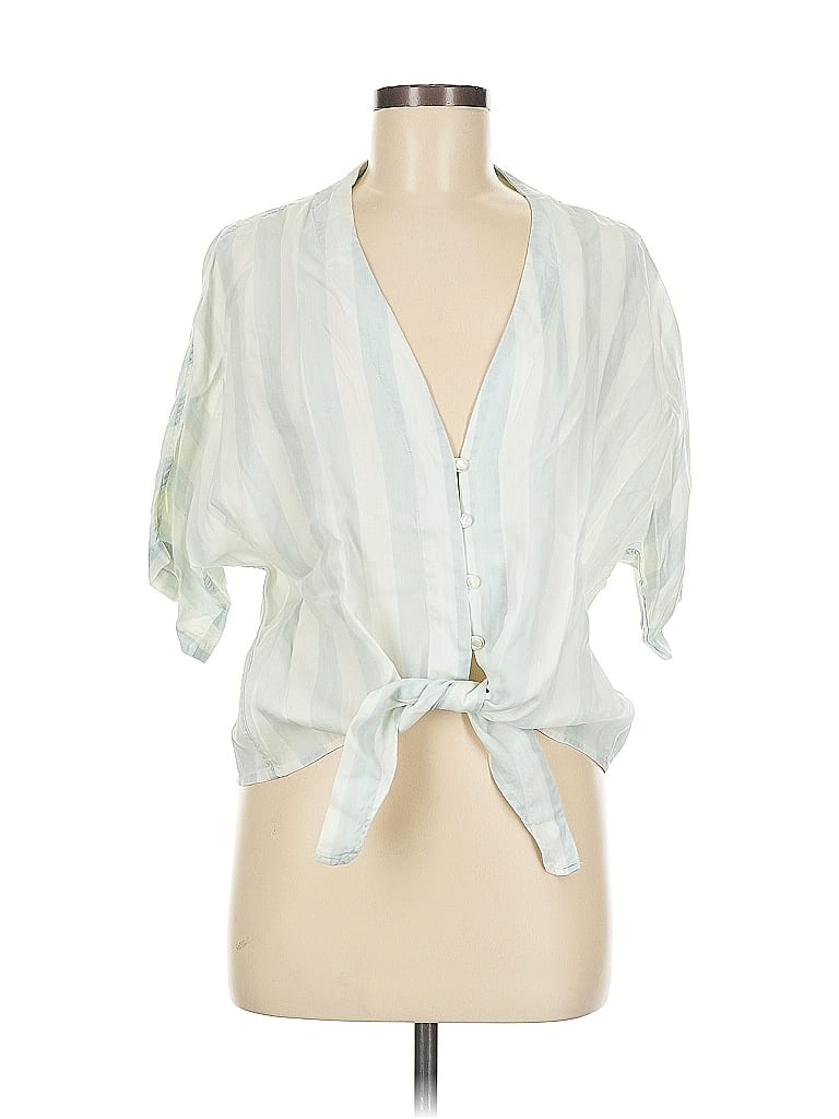 Rails 100% Lyocell Blue Short Sleeve Blouse Size M - 71% off | ThredUp