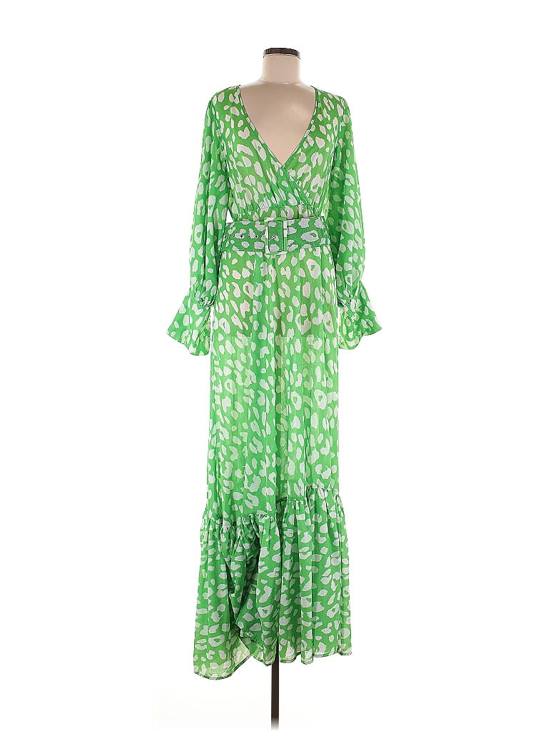 Hanita 100% Polyester Green Casual Dress Size M - 72% off | ThredUp