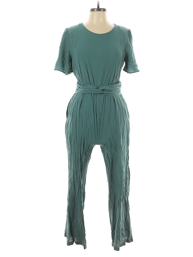 Hayden Solid Teal Jumpsuit Size L - 69% off | ThredUp
