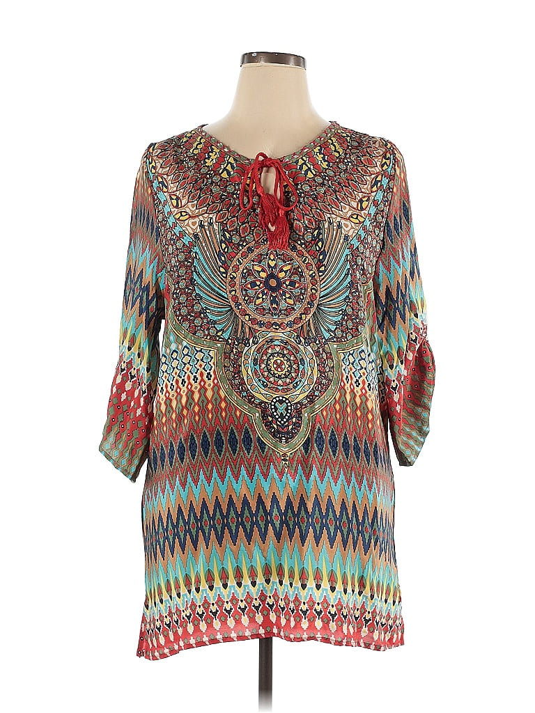 Tolani 100% Silk Brown Casual Dress Size XL - 75% off | ThredUp