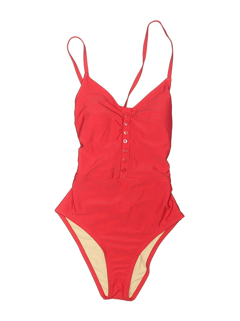 Kona Sol Solid Red One Piece Swimsuit Size S - 28% off | ThredUp