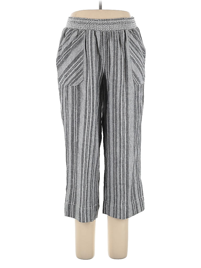 Westbound Chevron Herringbone Gray Linen Pants Size 1x 52 Off Thredup 9578