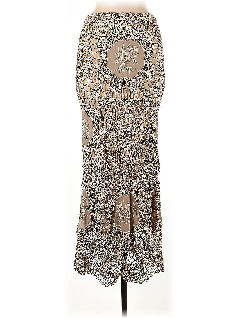 Very Vera 100% Rayon Paisley Silver Formal Skirt Size M - 52% off | ThredUp