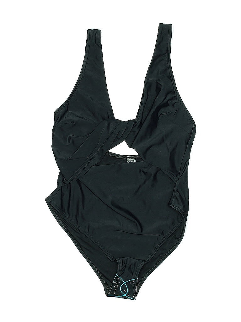 ASOS Solid Black One Piece Swimsuit Size 10 - 58% off | ThredUp
