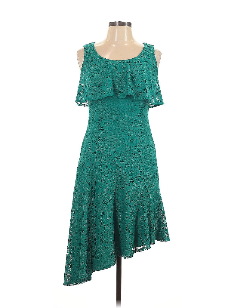 SD Collection 100% Polyester Teal Cocktail Dress Size 6 - 50% off | ThredUp