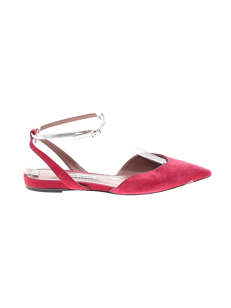 Tabitha Simmons Color Block Pink Burgundy Flats Size EU 37 1/2 - 78% ...