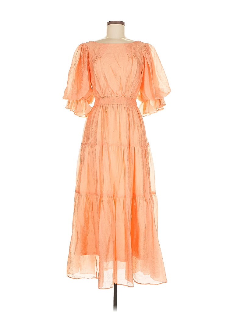 Anna Rae Orange Cocktail Dress Size M - 65% off | ThredUp