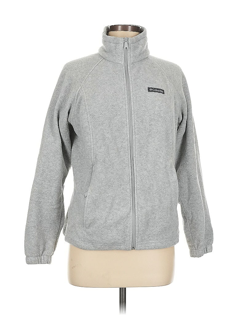 Columbia 100% Polyester Gray Fleece Size M (petite) - 56% off | ThredUp