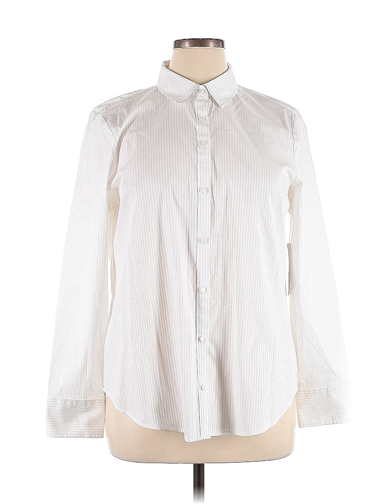 Worthington White Long Sleeve Button-Down Shirt Size XL - 54% off | ThredUp