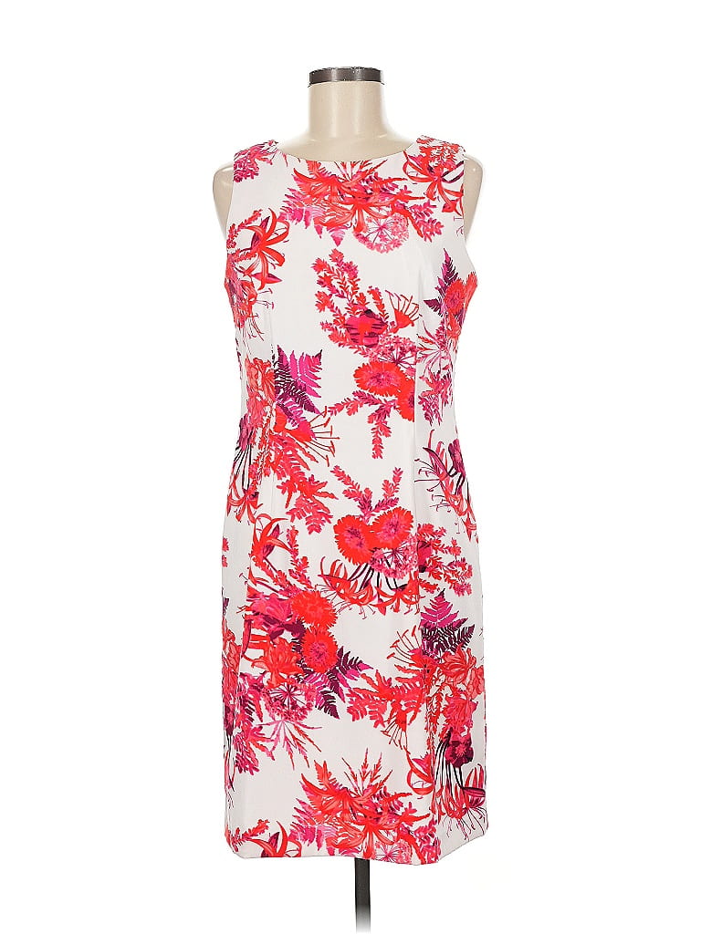 Mario Serrani Print White Cocktail Dress Size 8 - 52% off | ThredUp