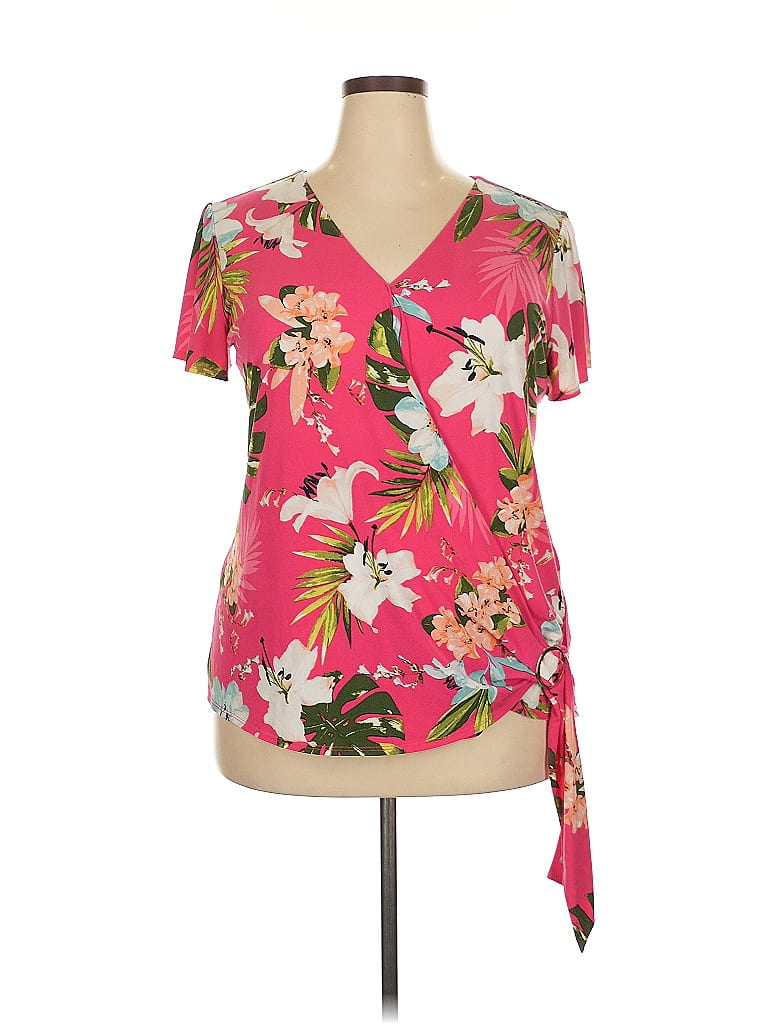 JM Collection Pink Short Sleeve T-Shirt Size 2X - 48% off | ThredUp