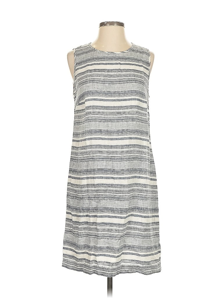 Kenar 100% Linen Stripes Gray Casual Dress Size 4 - 79% off | ThredUp