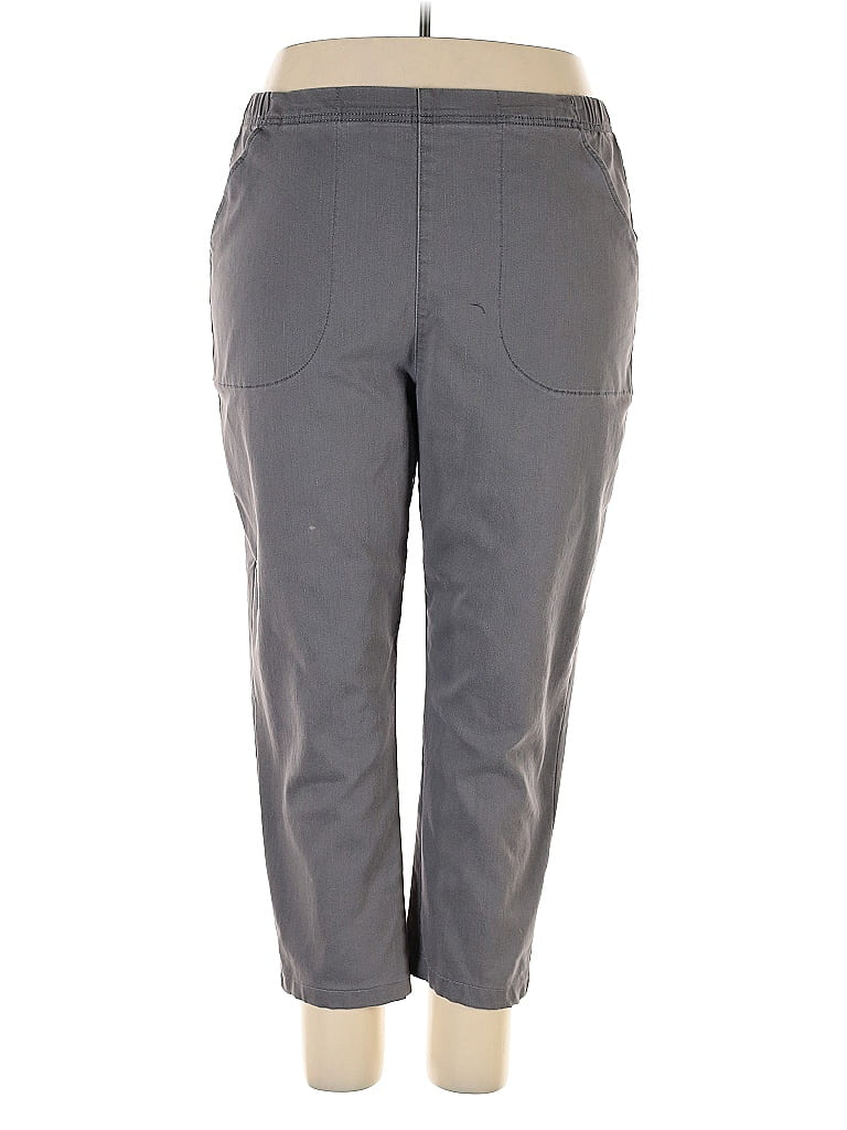 Croft & Barrow Solid Gray Casual Pants Size 2X - 53% off | ThredUp