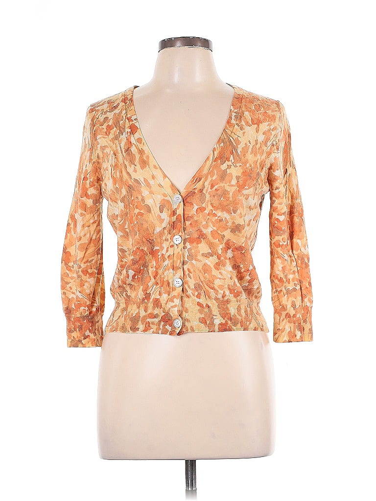 Talbots 100% Merino Orange Wool Cardigan Size L - 78% off | ThredUp