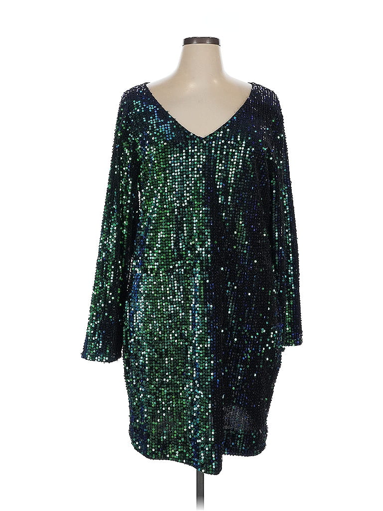 BLOOMCHIC Stars Green Cocktail Dress Size UK 18 / US 14 - 60% off | ThredUp