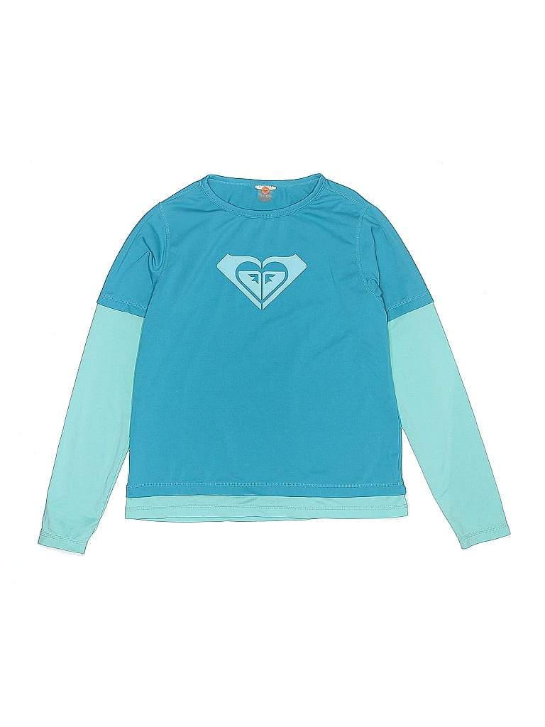 Roxy Teal Blue Rash Guard Size XL (big kids) - 56% off | ThredUp