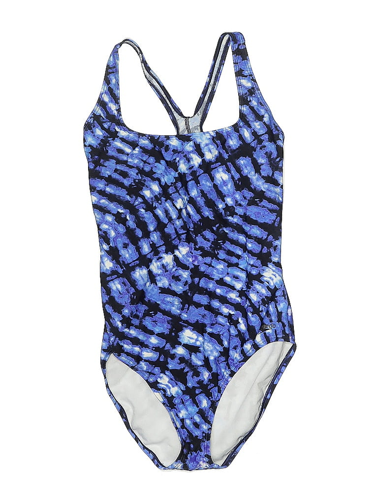 Speedo Plaid Blue One Piece Swimsuit Size 14 - 37% off | ThredUp