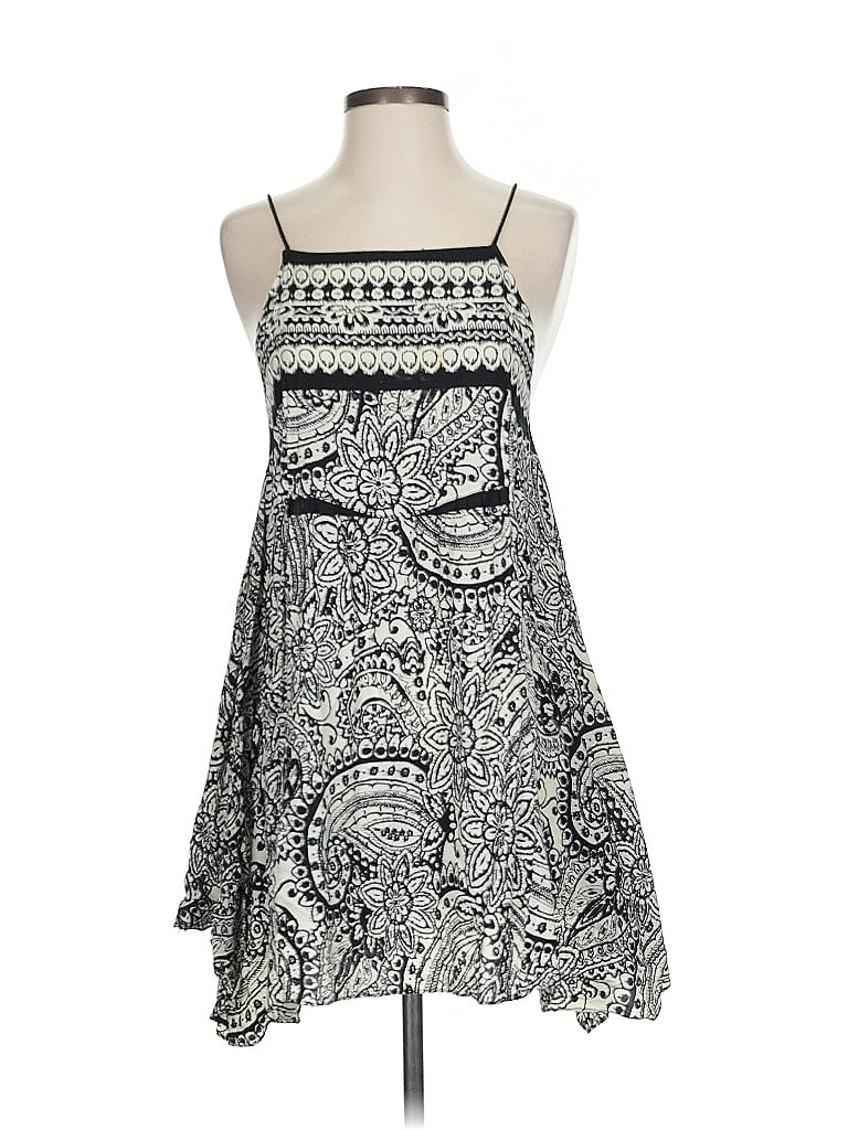 AaKaa 100% Rayon Paisley Silver Gray Cocktail Dress Size S - 71% off ...