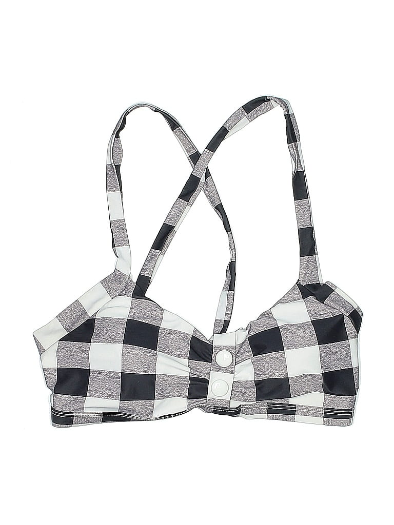 Unbranded Checkered-gingham White Gray Swimsuit Top Size XL - 56% off ...