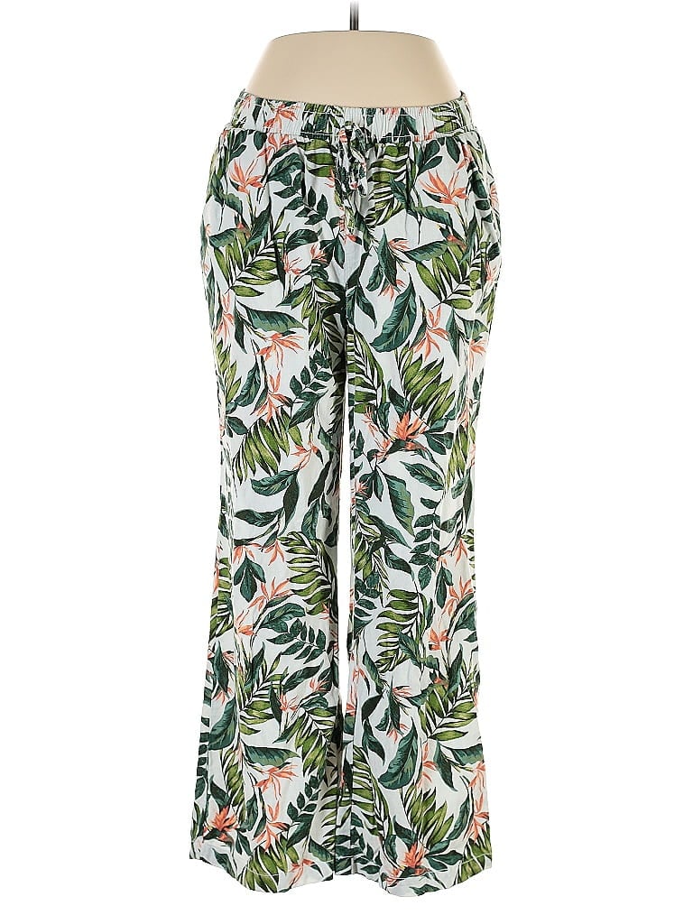 Briggs Tropical Green Linen Pants Size 12 - 60% off | ThredUp