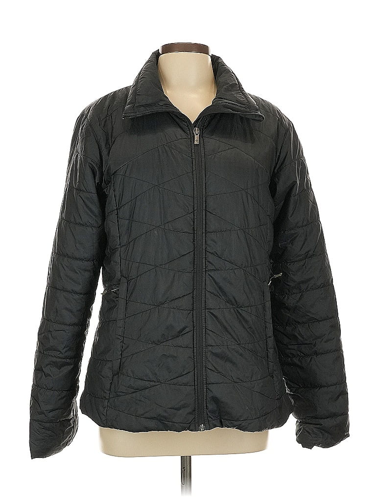 Columbia 100% Polyester Solid Black Jacket Size L - 54% off | ThredUp