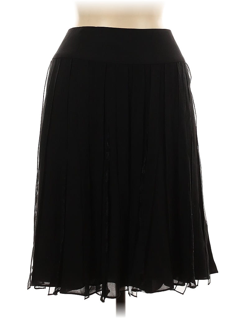 Carmen Carmen Marc Valvo 100% Silk Solid Black Silk Skirt Size 6 - 74% off | ThredUp