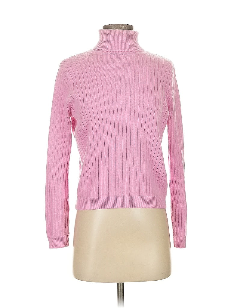 Jeanne Pierre 100% Cotton Pink Turtleneck Sweater Size S (petite) - 52% ...