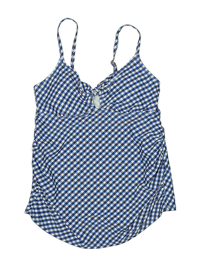 Isabel Maternity Checkered-gingham Blue Swimsuit Top Size M - 18% off ...