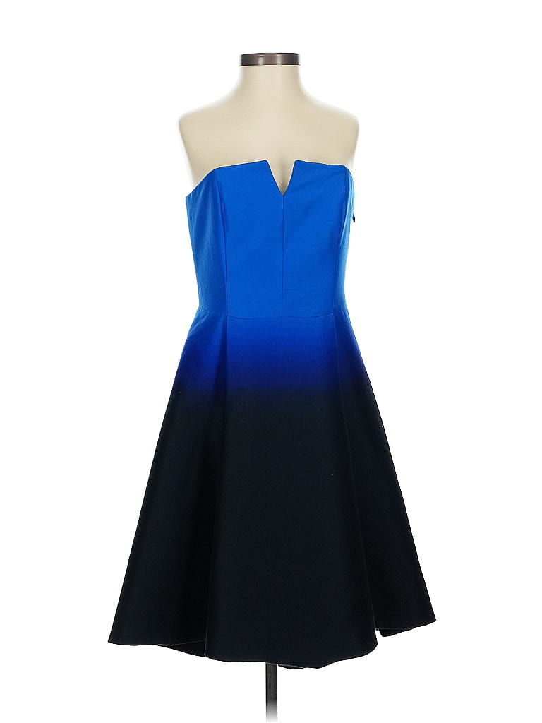 Halston Heritage Color Block Blue Cocktail Dress Size 2 - 19% off | ThredUp