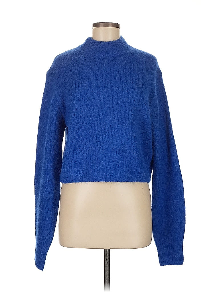 Cos Solid Blue Turtleneck Sweater Size M - 70% off | ThredUp