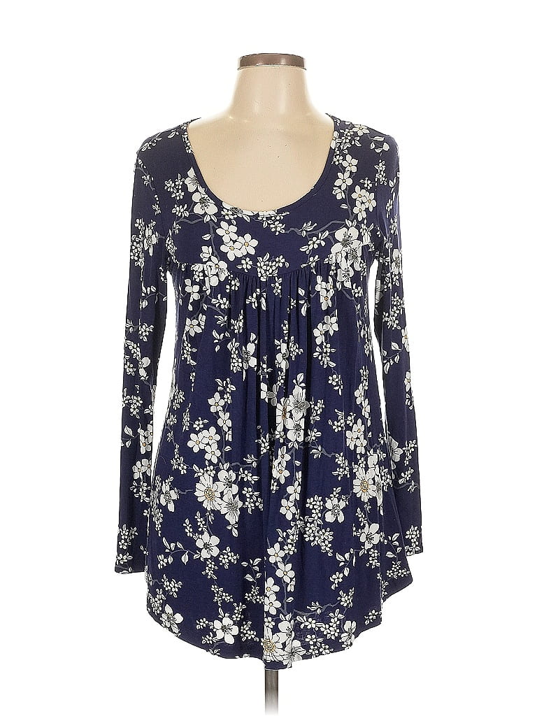 Cathy Blue Long Sleeve Blouse Size L - 56% off | ThredUp