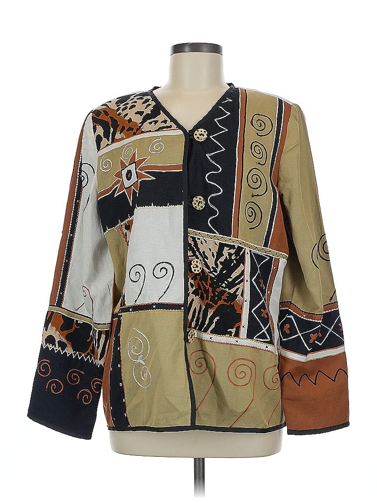 Indigo Moon Print Gold Blazer Size M - 59% off | ThredUp