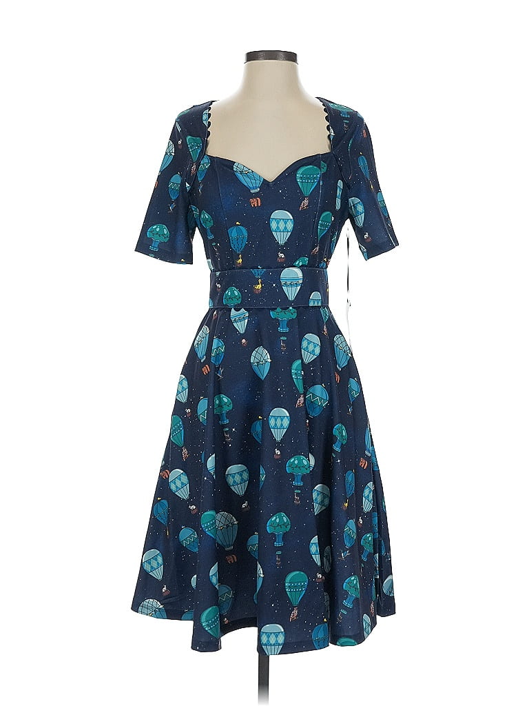 Unique Vintage Hearts Blue Cocktail Dress Size S - 56% off | ThredUp