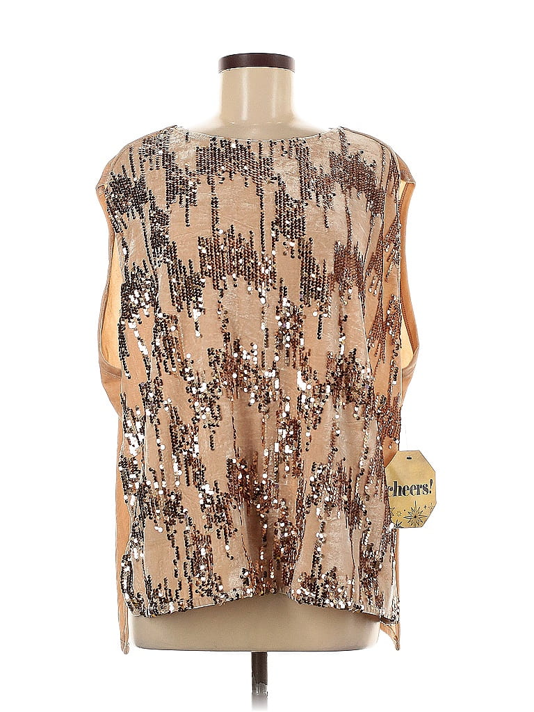 Marc New York Andrew Marc Gold Sleeveless Blouse One size - 67% off ...