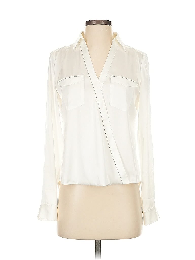 White House Black Market Ivory Long Sleeve Blouse Size 2 - 72% off ...