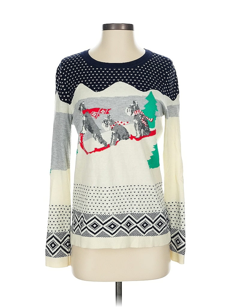 Talbots Print Silver Pullover Sweater Size S - 75% off | ThredUp