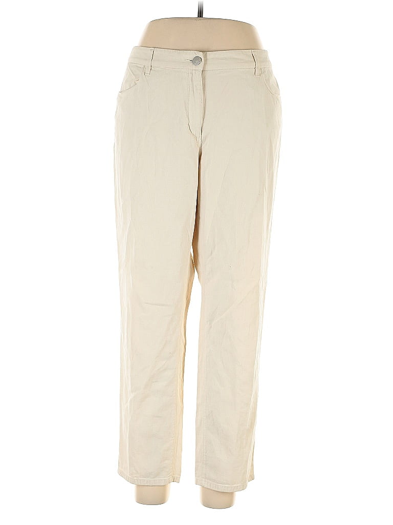 Ann Taylor LOFT Solid Ivory Linen Pants Size 14 - 74% off | ThredUp