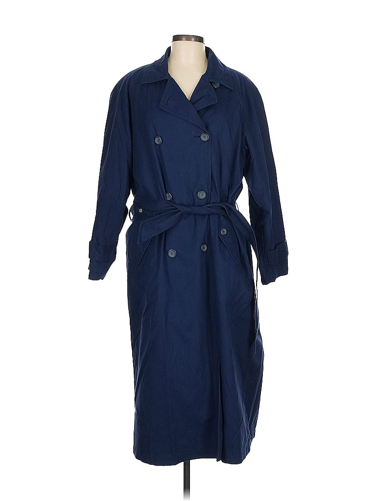 London Fog Blue Trenchcoat Size 6 - 20% off | ThredUp