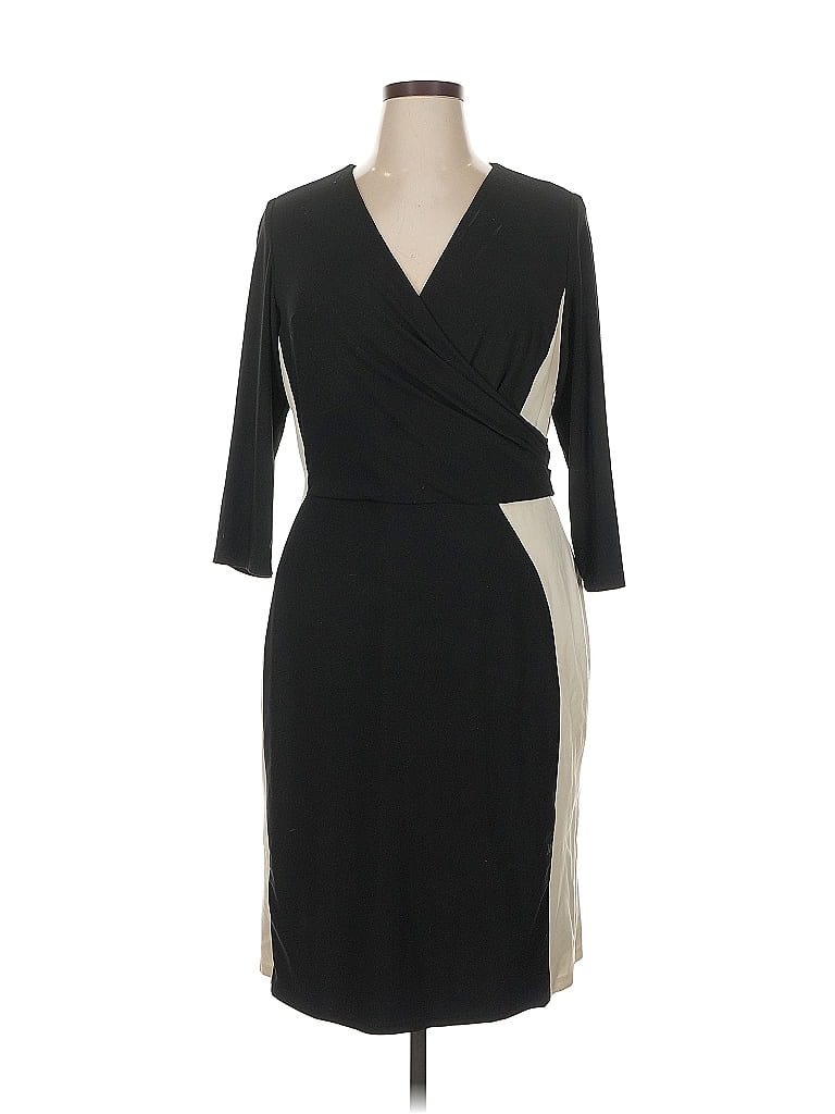 Lauren by Ralph Lauren Color Block Black Cocktail Dress Size 14 - 67% ...