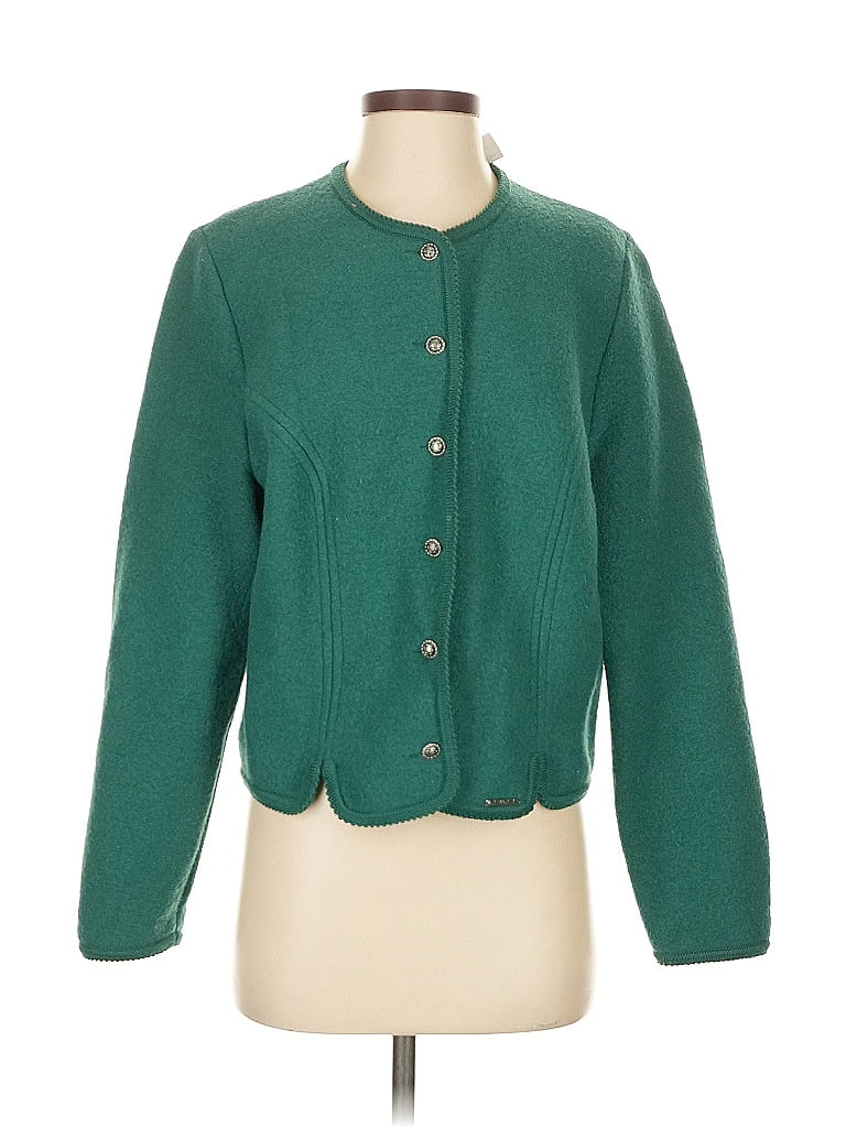Geiger of Austria 100% Wool Green Wool Cardigan Size EU 42 / US 12 - -8 ...