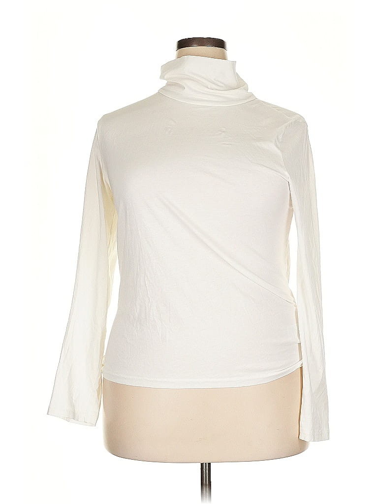J.Crew 100% Cotton Ivory Long Sleeve Turtleneck Size XXL - 62% off | ThredUp
