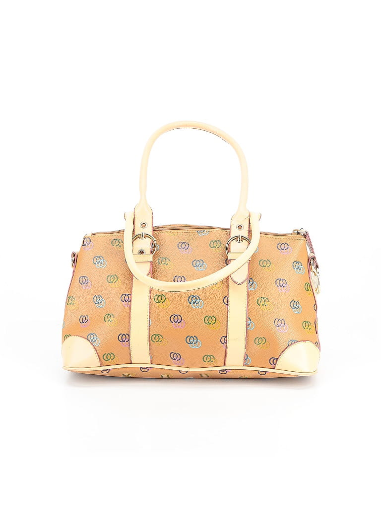 Minicci Print Yellow Tan Leather Shoulder Bag One size - 52% off | ThredUp