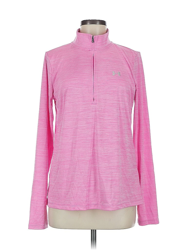 Under Armour 100% Polyester Pink Track Jacket Size M - 53% off | ThredUp