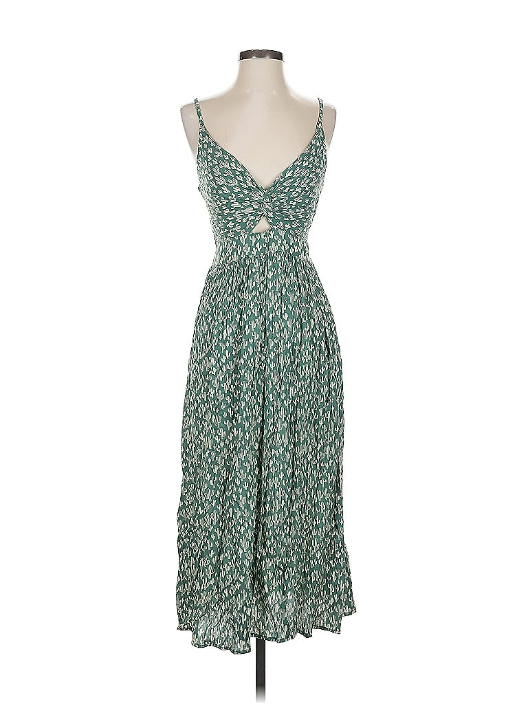 Angie 100% Rayon Paisley Green Casual Dress Size S - 15% off | ThredUp