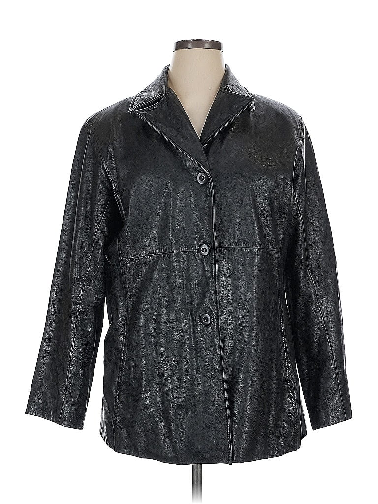 Wilson 100% Leather Black Leather Jacket Size XL - 56% off | ThredUp