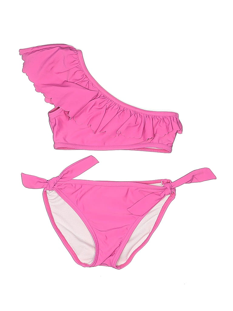 Snapper Rock Solid Pink Two Piece Swimsuit Size 4 - 45% off | ThredUp
