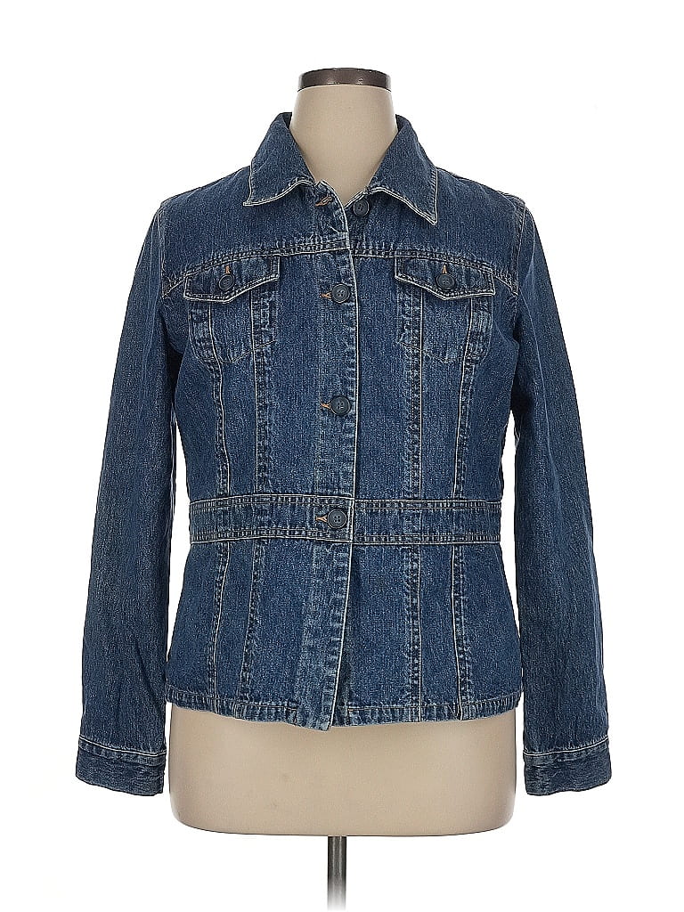 Valerie Stevens 100% Cotton Blue Denim Jacket Size XL - 43% off | ThredUp