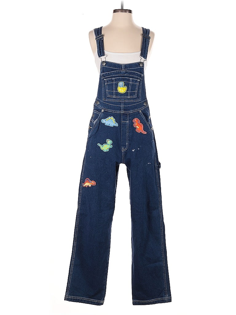 Hybrid & Company Blue Blue Denim Overalls with Patches Size S - 22% off ...