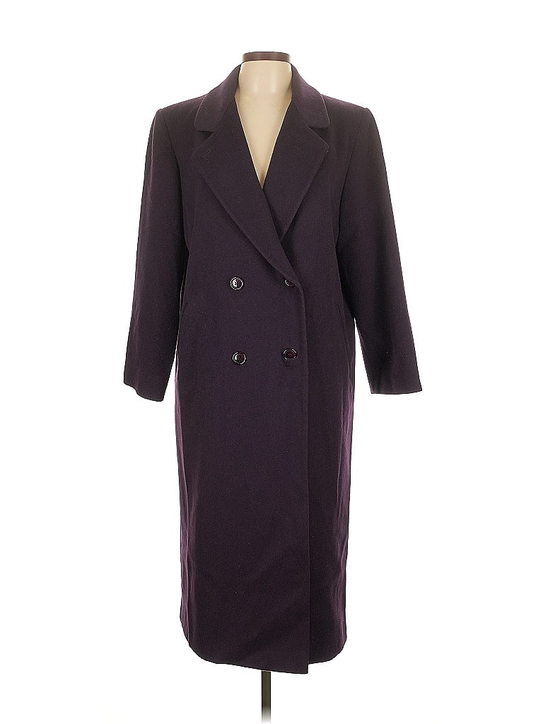 Mario De Pinto 100% Wool Purple Wool Coat Size L - 76% off | ThredUp