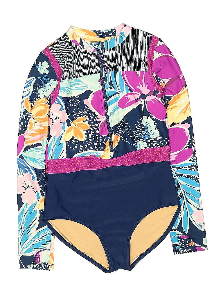 Athleta Girl Print Blue One Piece Swimsuit Size 14 (big kids) - 40% off ...